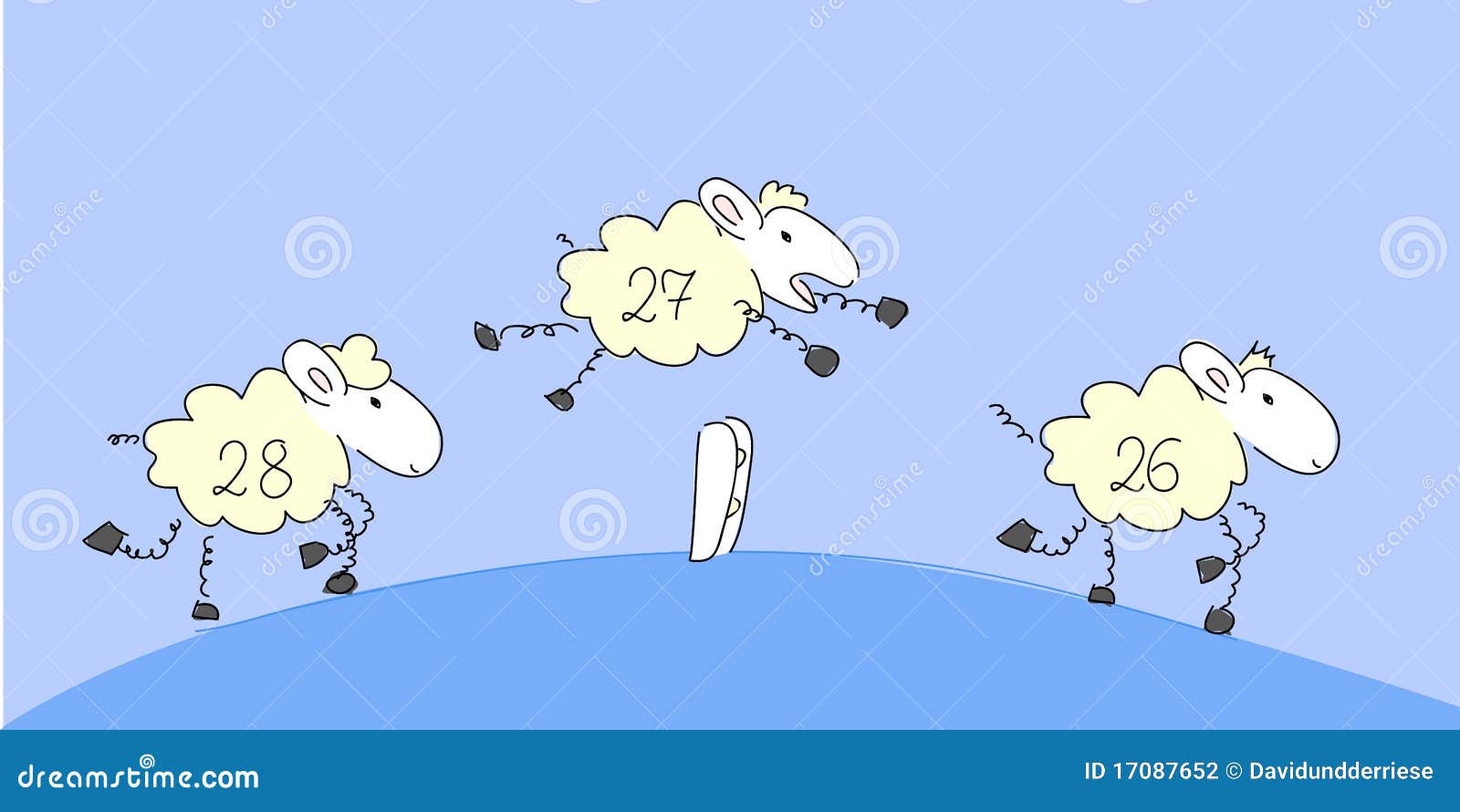 Counting sheep. stock vector. Illustration of fast, fall - 17087652