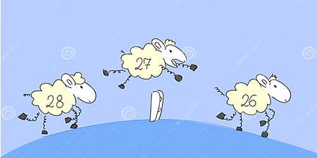 Counting sheep. stock vector. Illustration of fast, fall - 17087652
