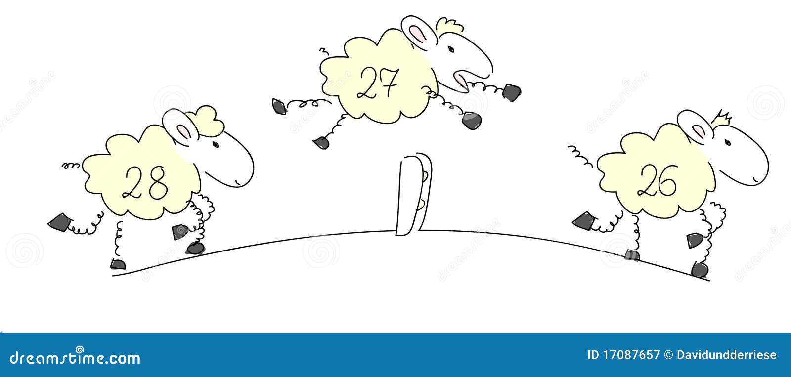 Counting sheep. stock vector. Illustration of count, cute - 17087657