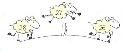 Counting sheep. stock vector. Illustration of count, cute - 17087657