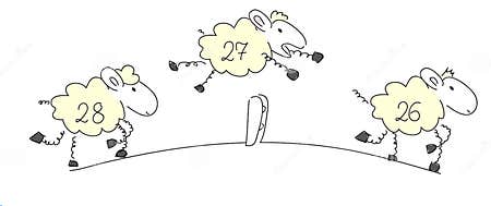 Counting sheep. stock vector. Illustration of count, cute - 17087657