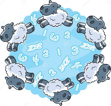 Counting Sheep stock vector. Illustration of cartoon, sleep - 2812717