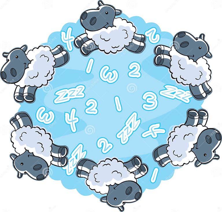 Counting Sheep stock vector. Illustration of cartoon, sleep - 2812717