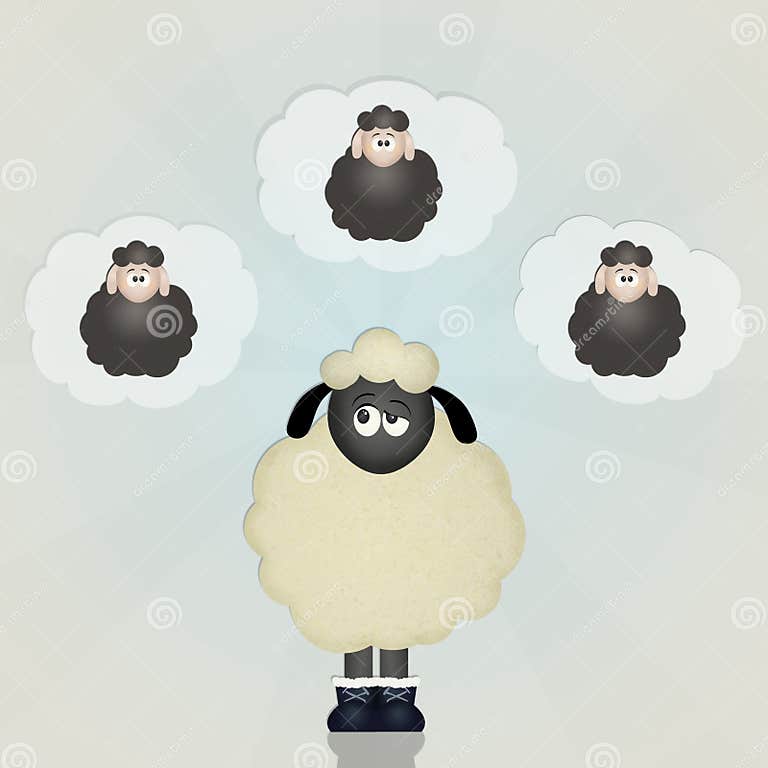 Counting sheep stock illustration. Illustration of wool - 79353511