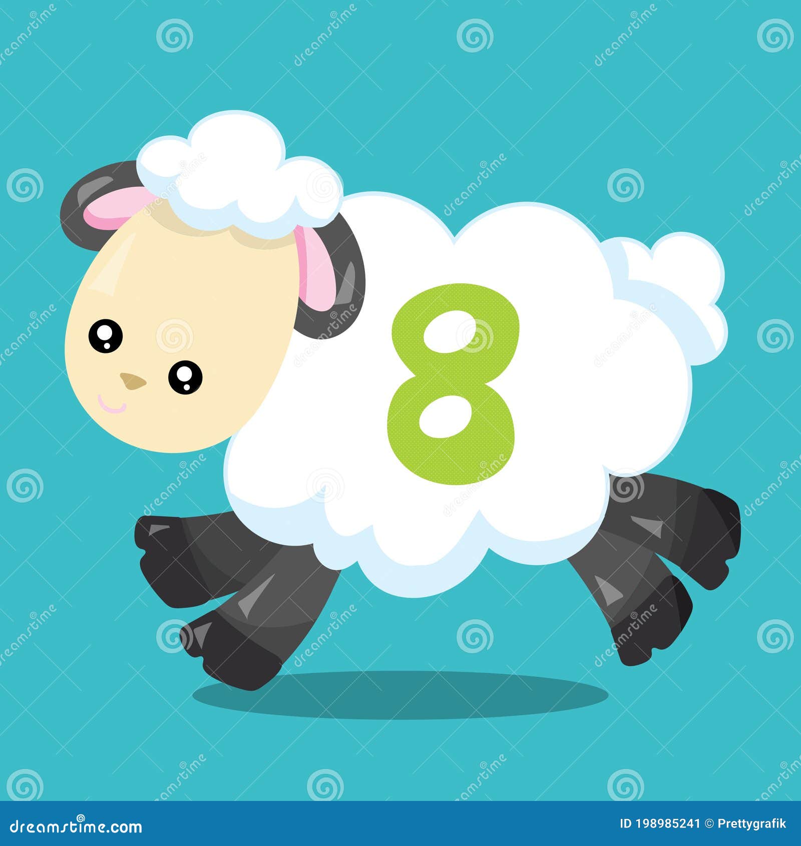 Counting Sheep 8 18 stock vector. Illustration of sheep - 198985241