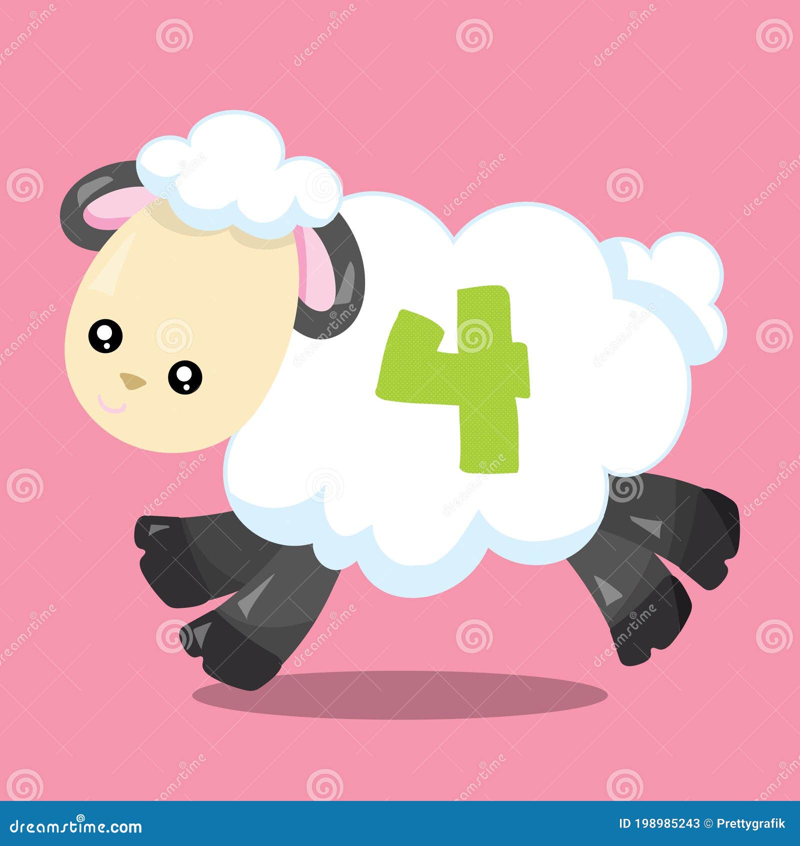 Counting Sheep 4 14 stock vector. Illustration of sheep - 198985243