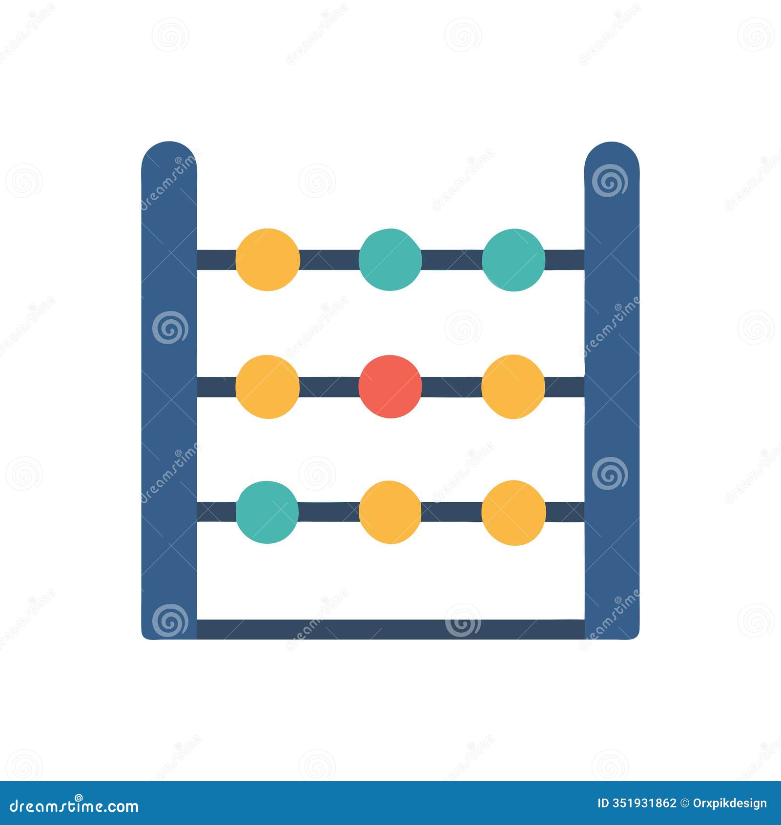 Red Abacus Icon Isolated On Transparent Background. Traditional ...