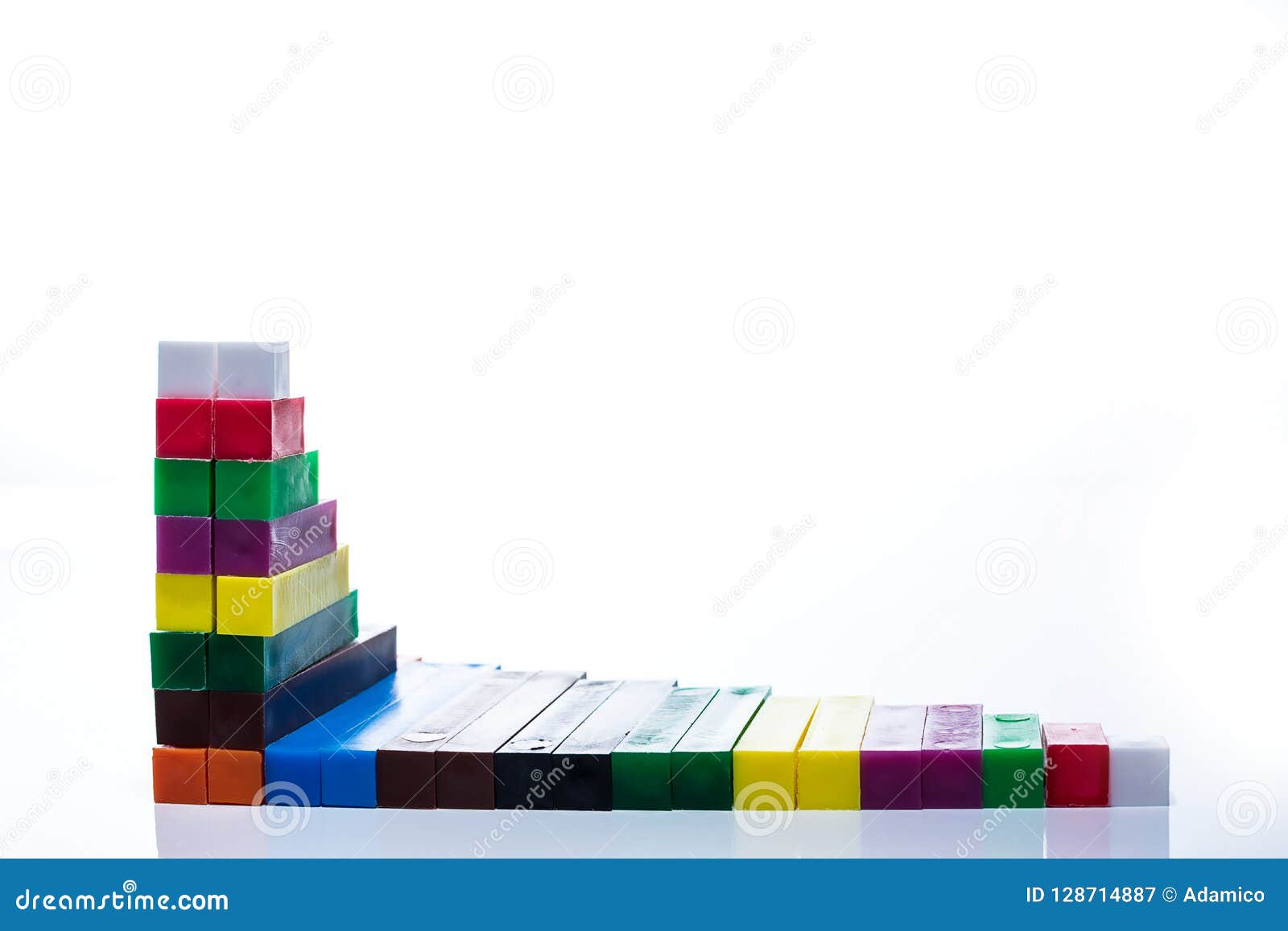 Counting Sticks Ordered To Form a Descending Bar Chart Stock Image ...