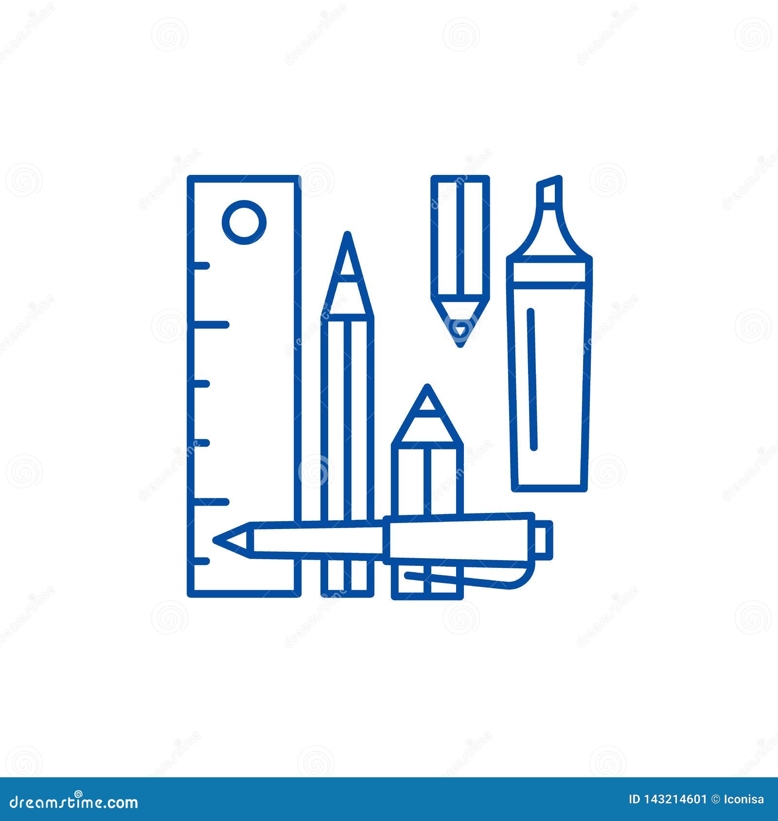 Counting Tools Line Icon Concept. Counting Tools Flat Vector Symbol ...