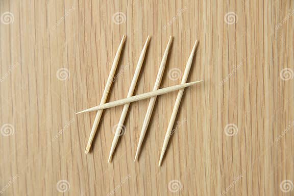 Counting by Toothpick on Five Stock Image - Image of calculation, five ...