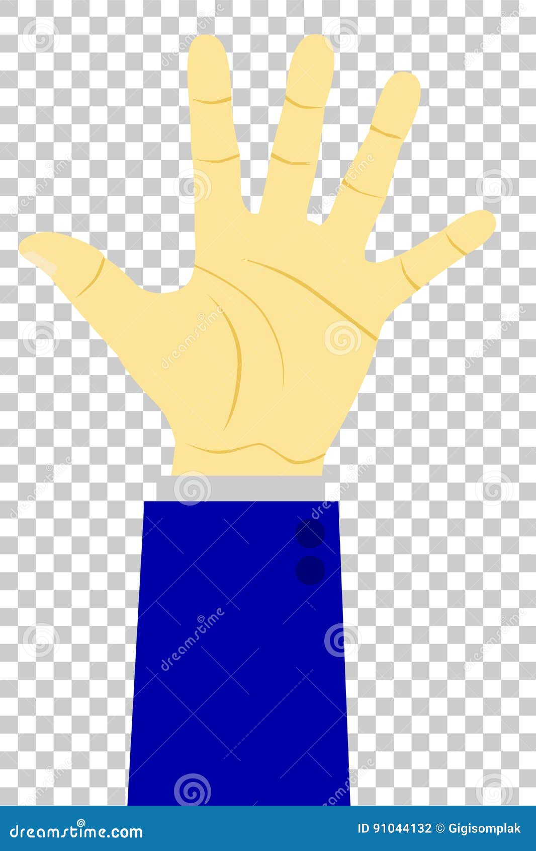 Counting or Vote Hand, Five Stock Vector - Illustration of democracy ...