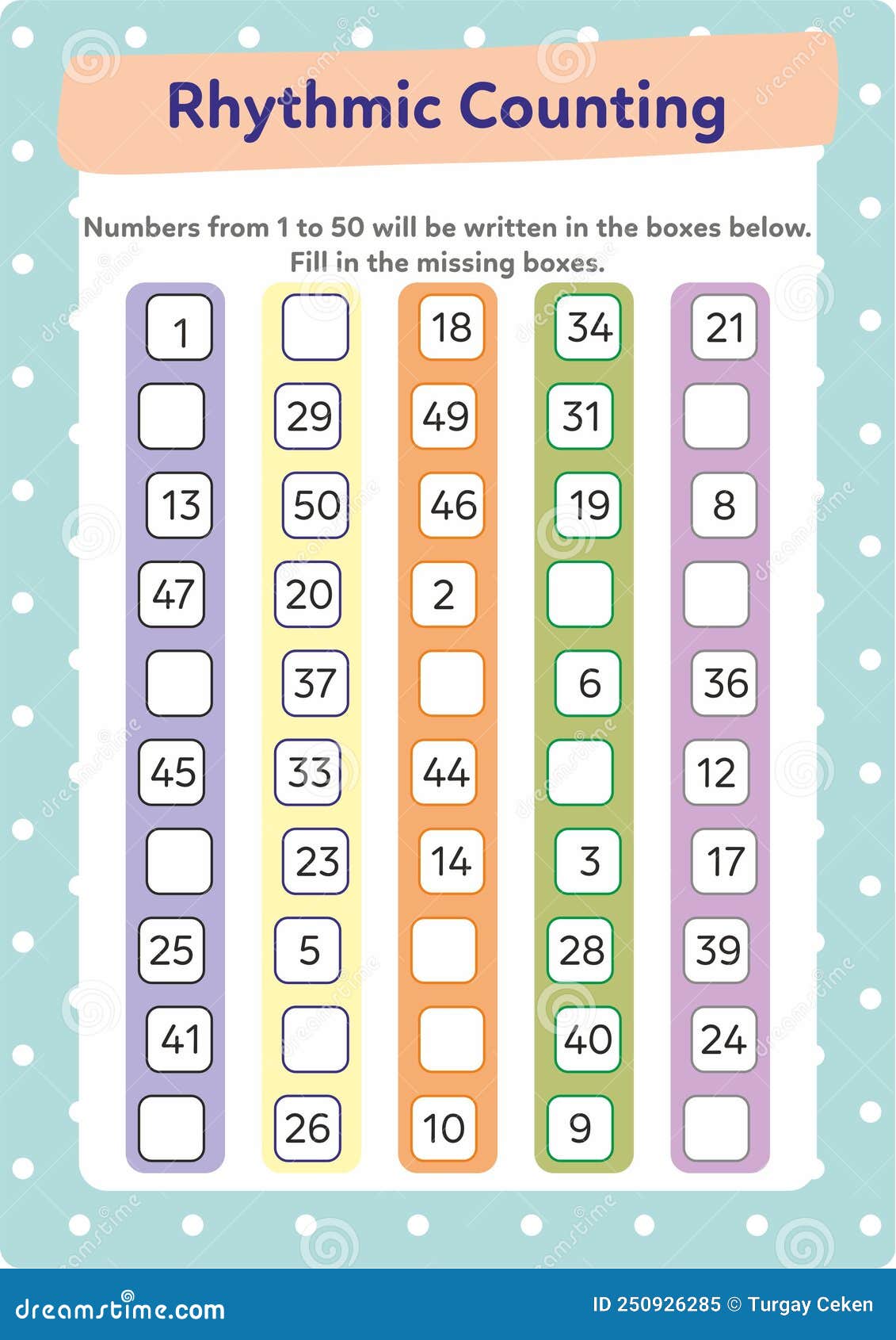 Counting and Write for Child. Stock Illustration - Illustration of ...