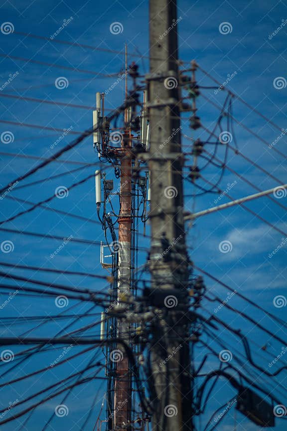 Countless Cables on One Pole. Visual Pollution in Large Cities by ...