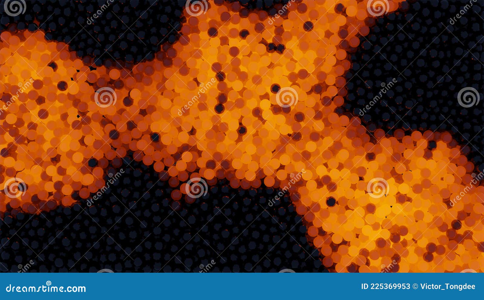 Countless Particles Forming a Structure that Imitates a Flow of Lava ...