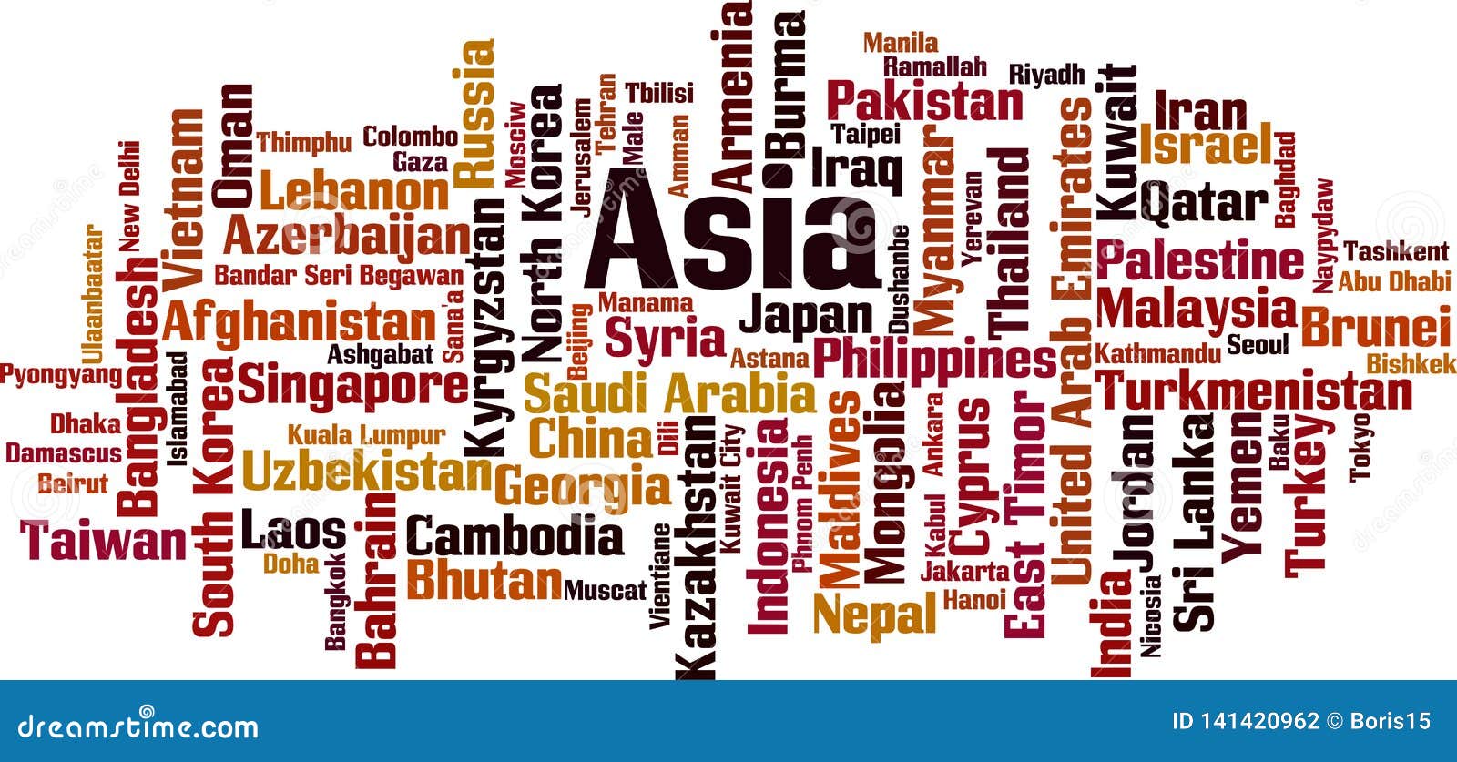 Word ASIA. Vector Zentangle Object For Decoration | CartoonDealer.com ...