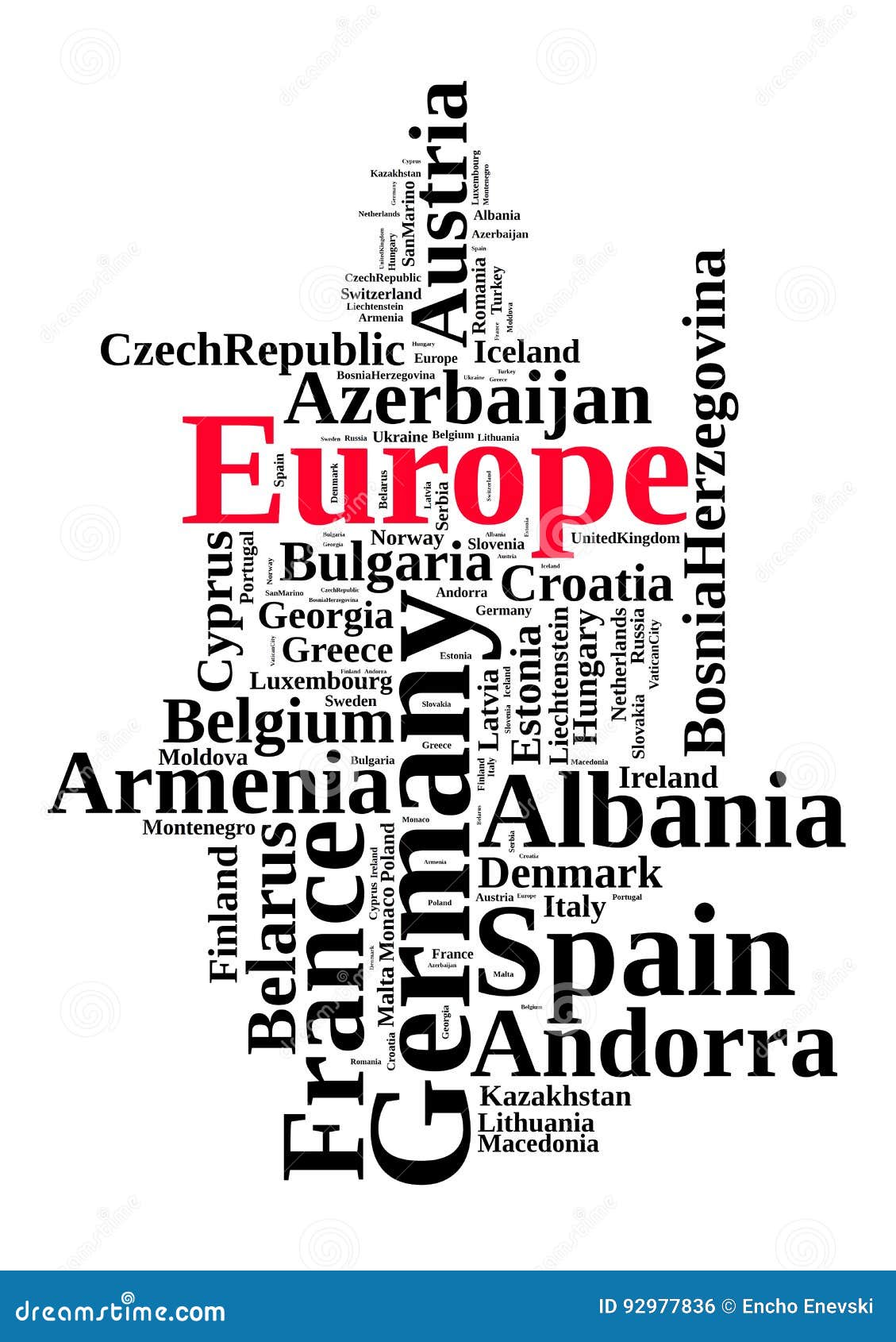 Countries in europe stock illustration. Illustration of belarus - 92977836