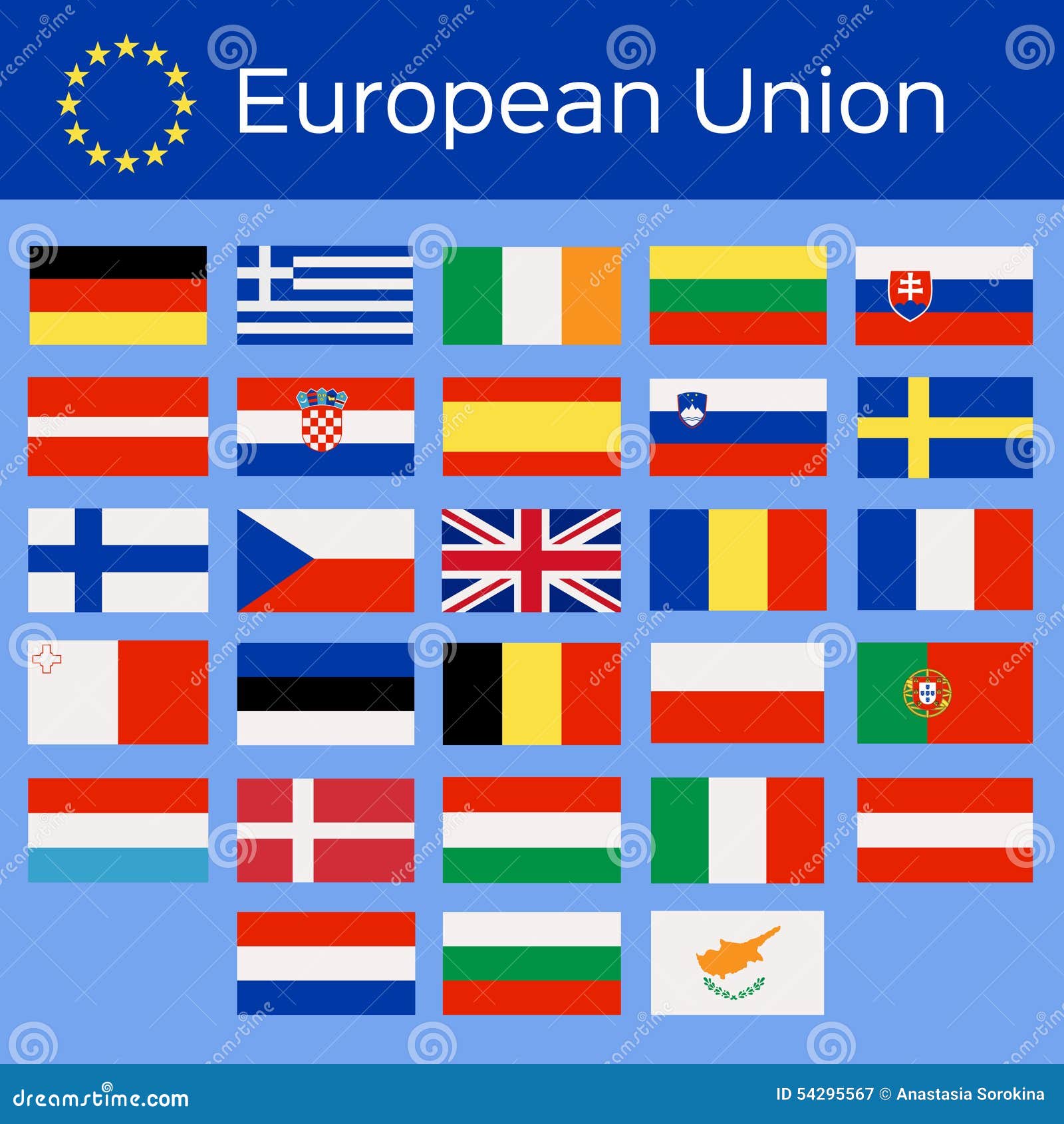 Countries of the European Union Stock Vector - Illustration of france ...