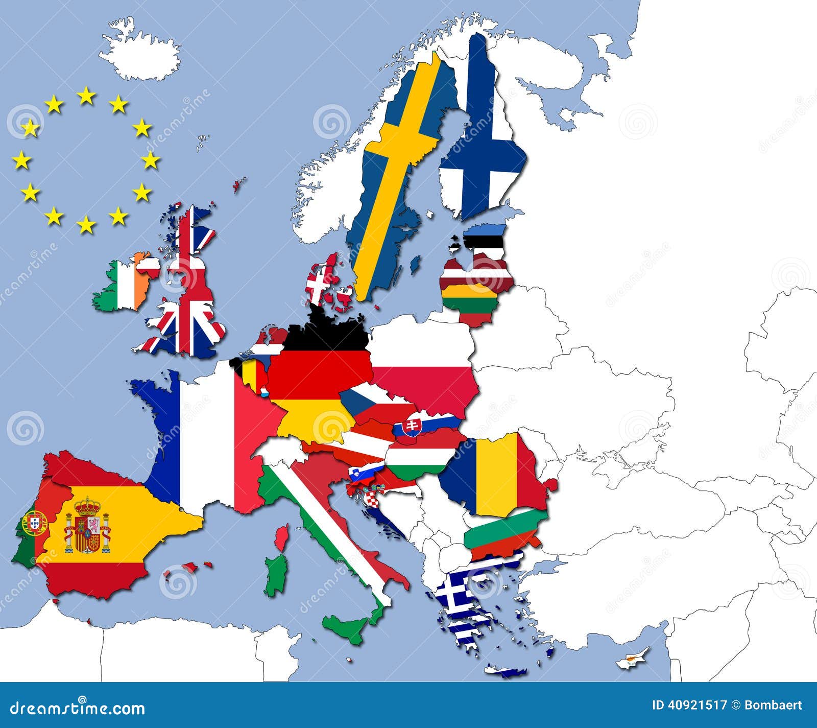 The 28 Countries of the European Union Stock Illustration ...