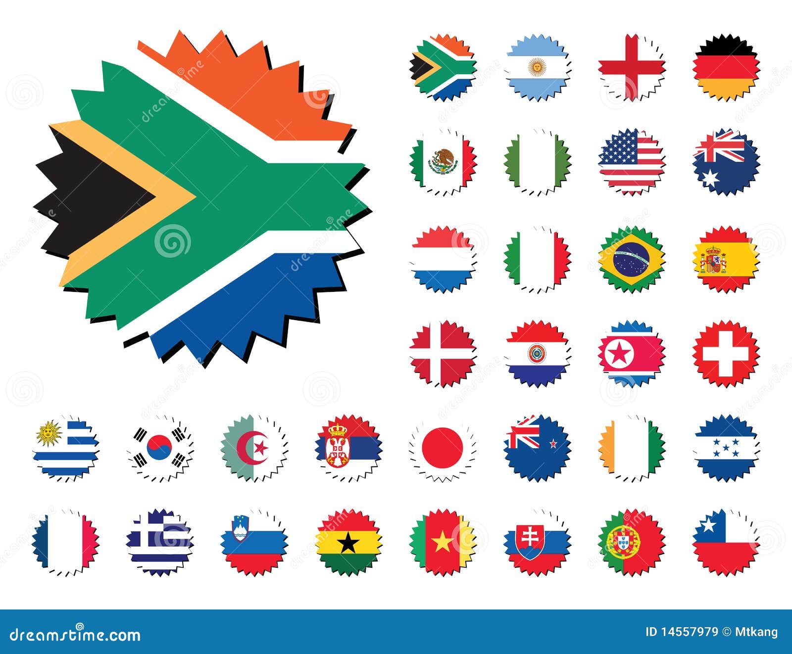Countries Flags Badges Stickers Stock Vector - Illustration of seal ...