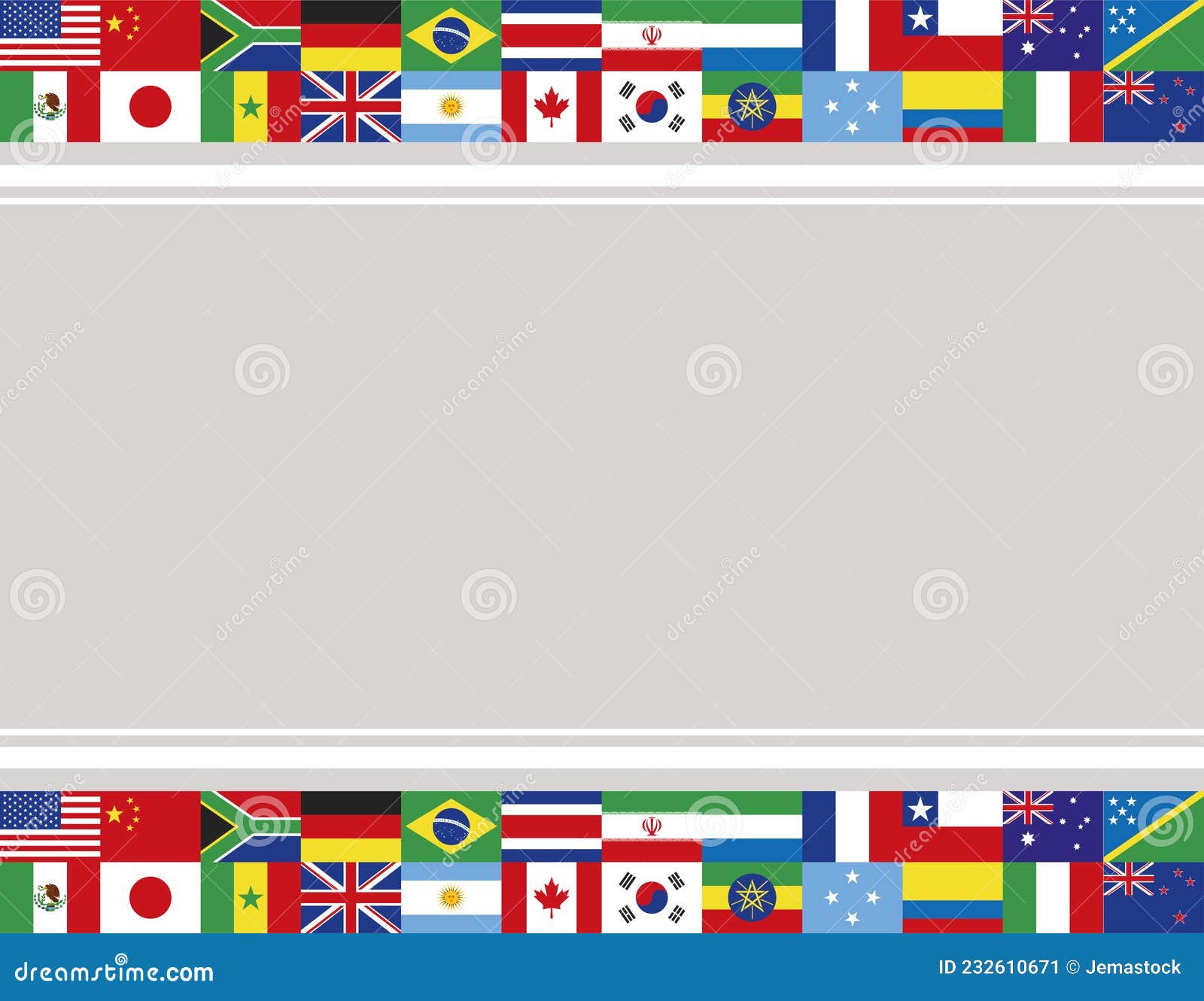 Countries flags frame stock vector. Illustration of colors - 232610671