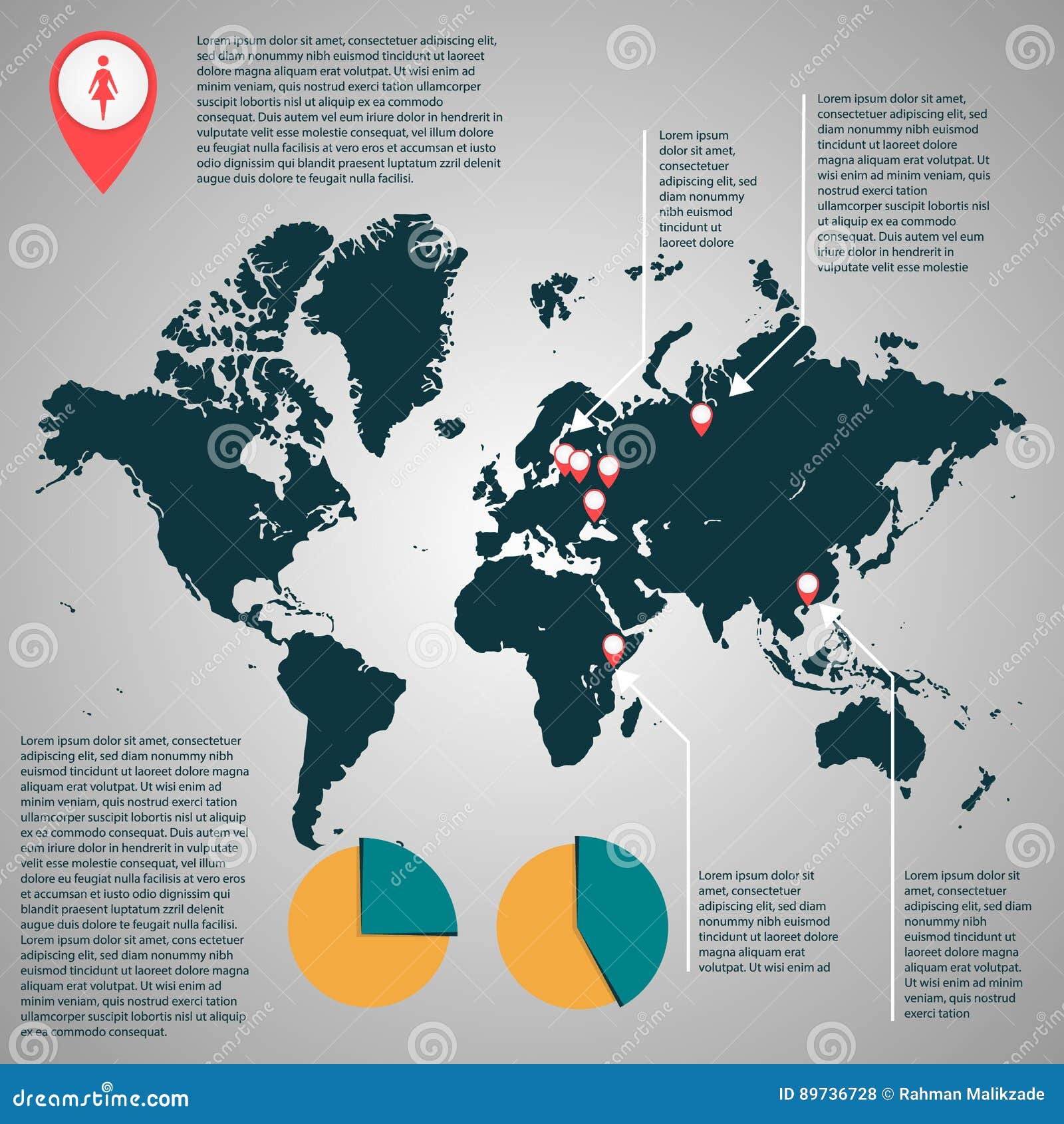 Countries Where Women are Many - Infographic Vector Stock Vector ...