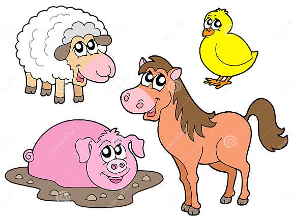 Country animals collection stock vector. Illustration of bird - 6250342