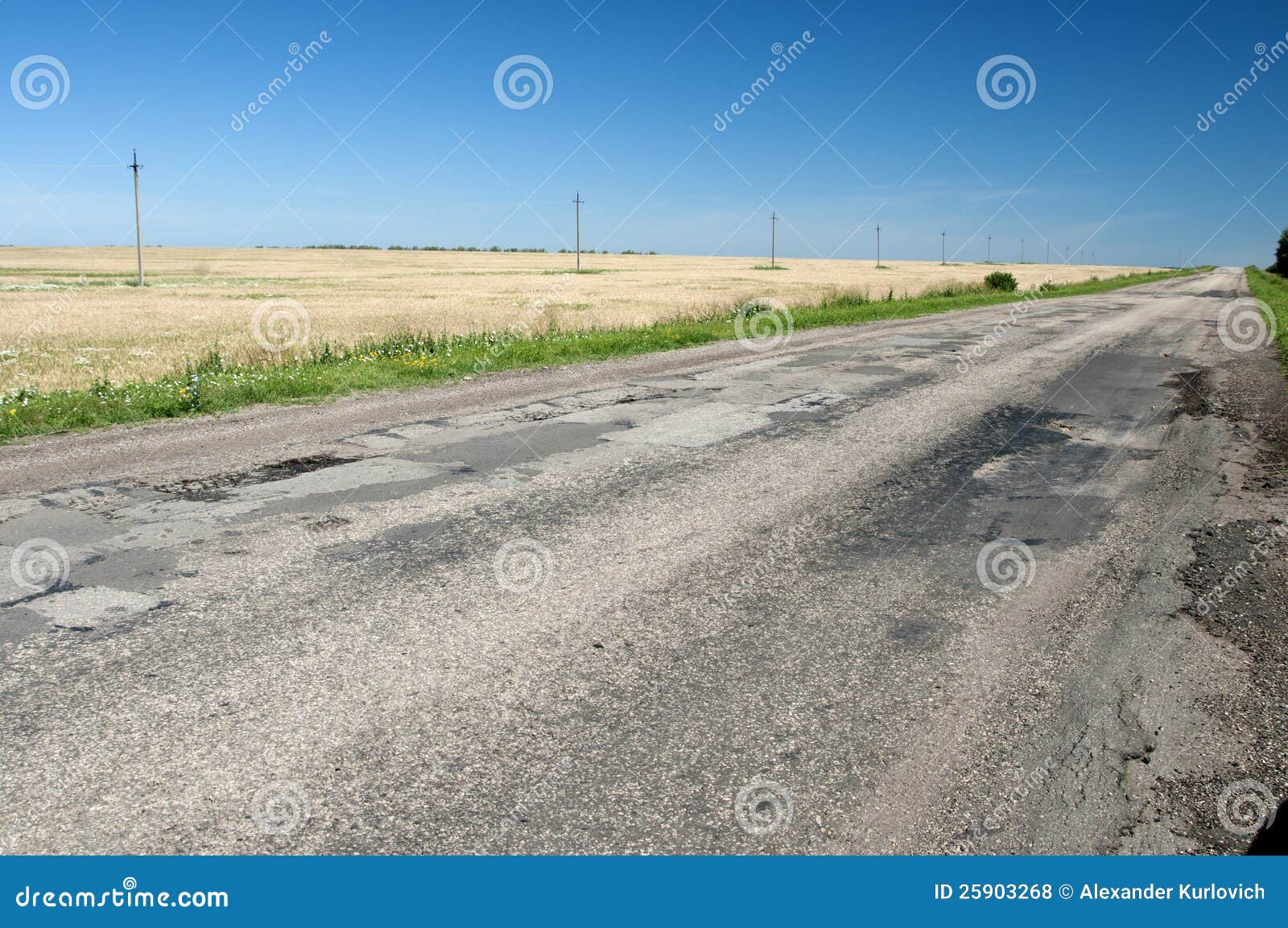 Country asphalt road stock photo. Image of green, grass - 25903268