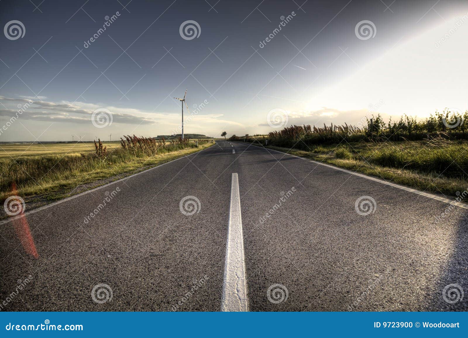 Country Asphalt road stock photo. Image of highway, field - 9723900