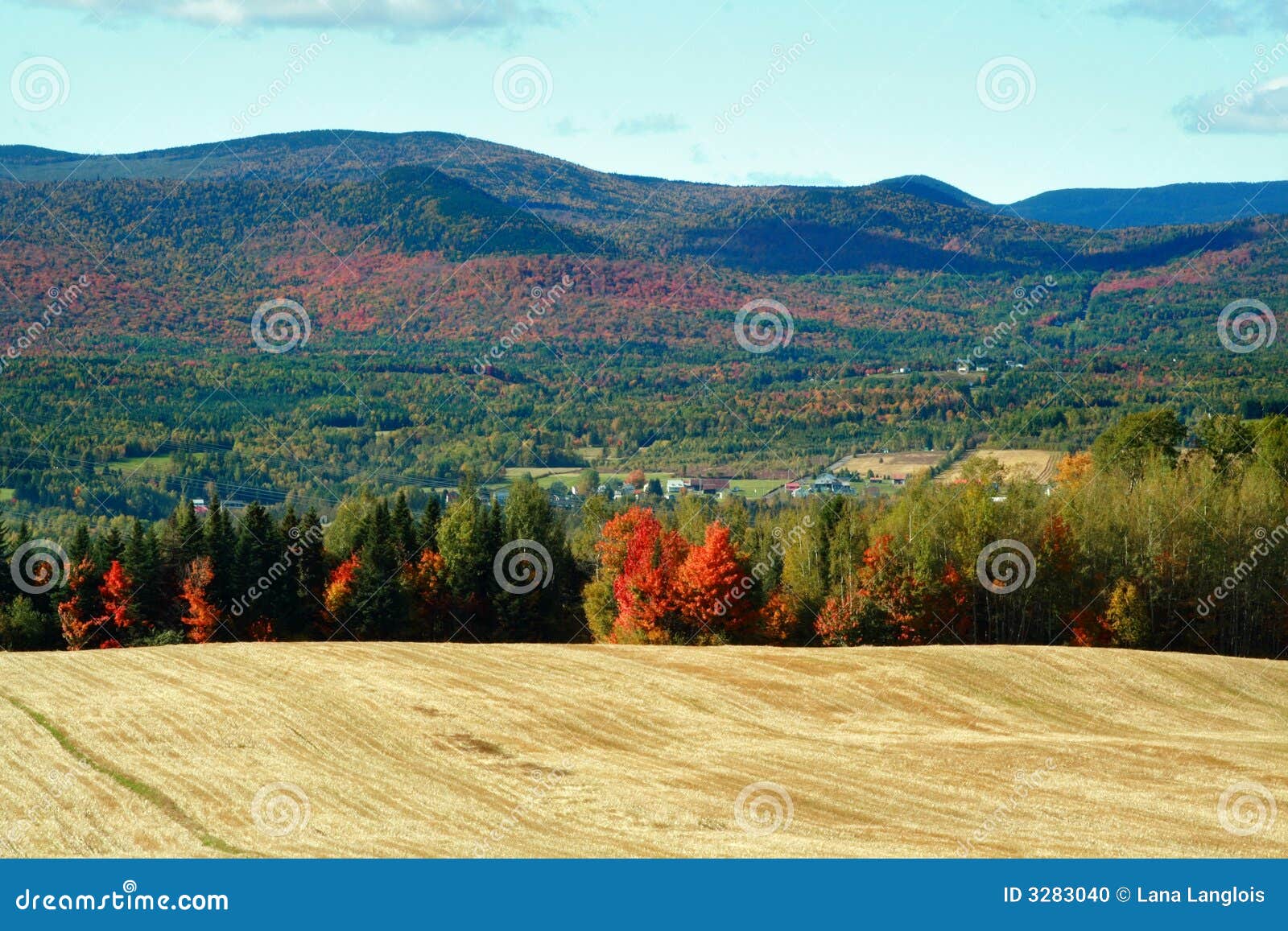 Country autumn landscape stock photo. Image of field, cloud - 3283040