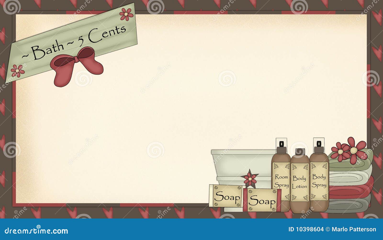 Country Bath & Soap Background Stock Illustration - Illustration of ...