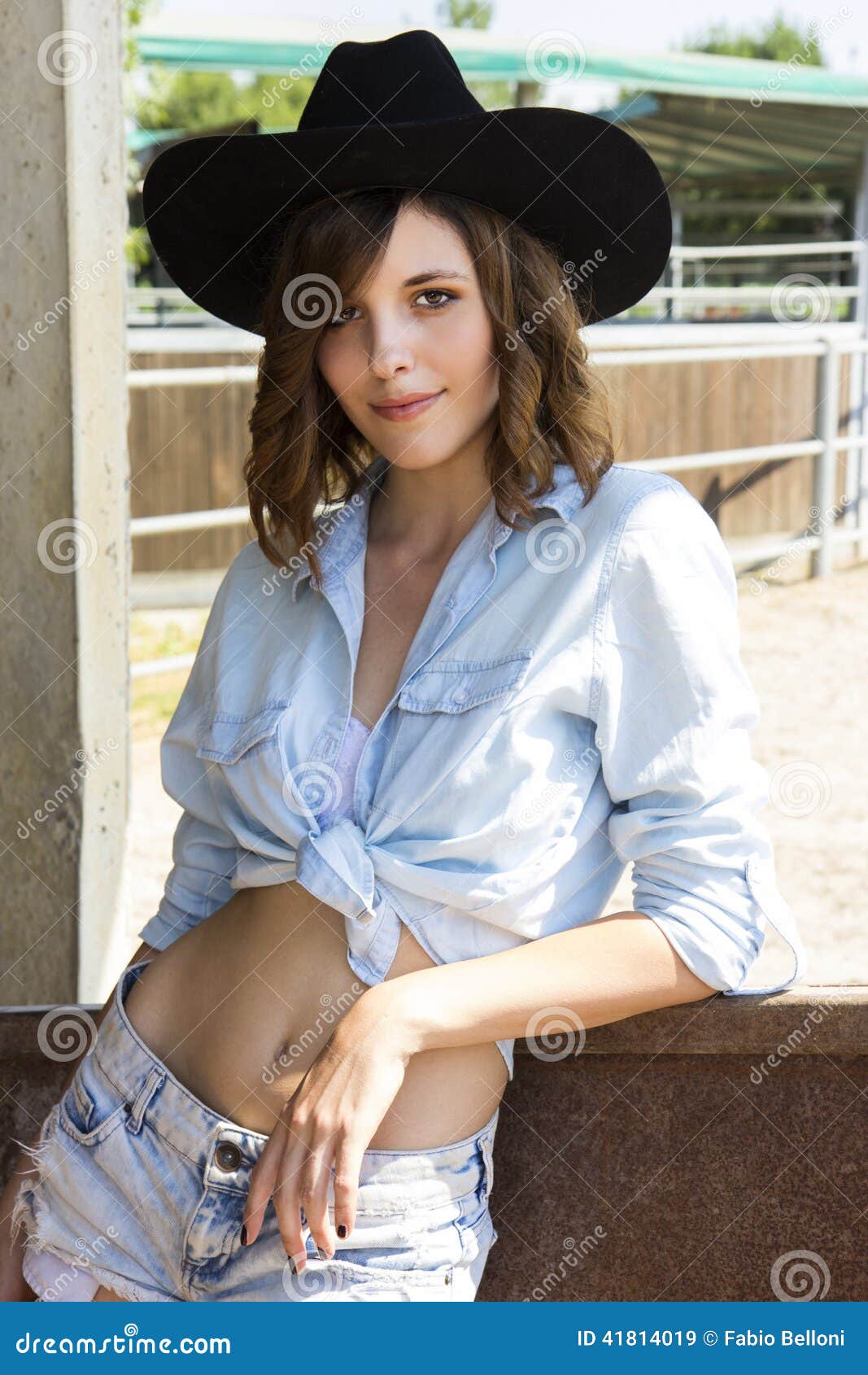 Country stock image. Image of girl, grass, nature, cowgirl - 41814019