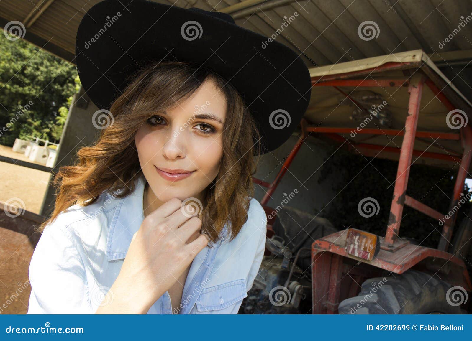 Country stock image. Image of girl, natural, brunette - 42202699