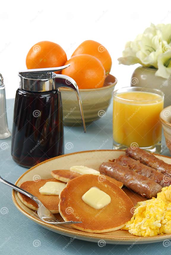 Country Breakfast stock image. Image of syrup, breakfast - 3970375