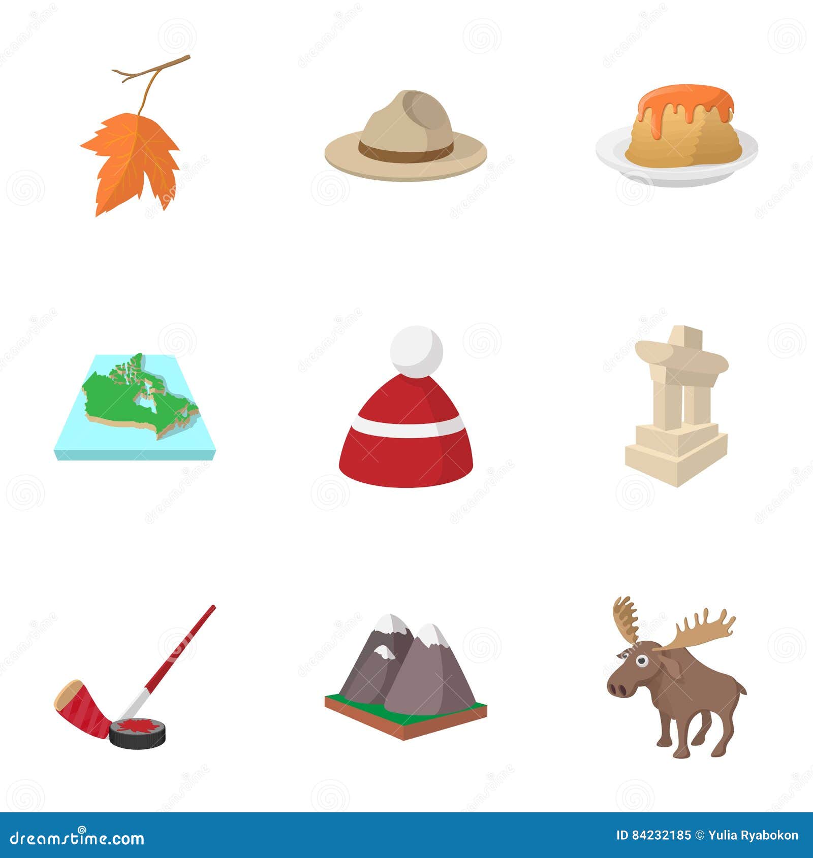 Country Canada Cartoon,black Icons In Set Collection For Design. Canada ...