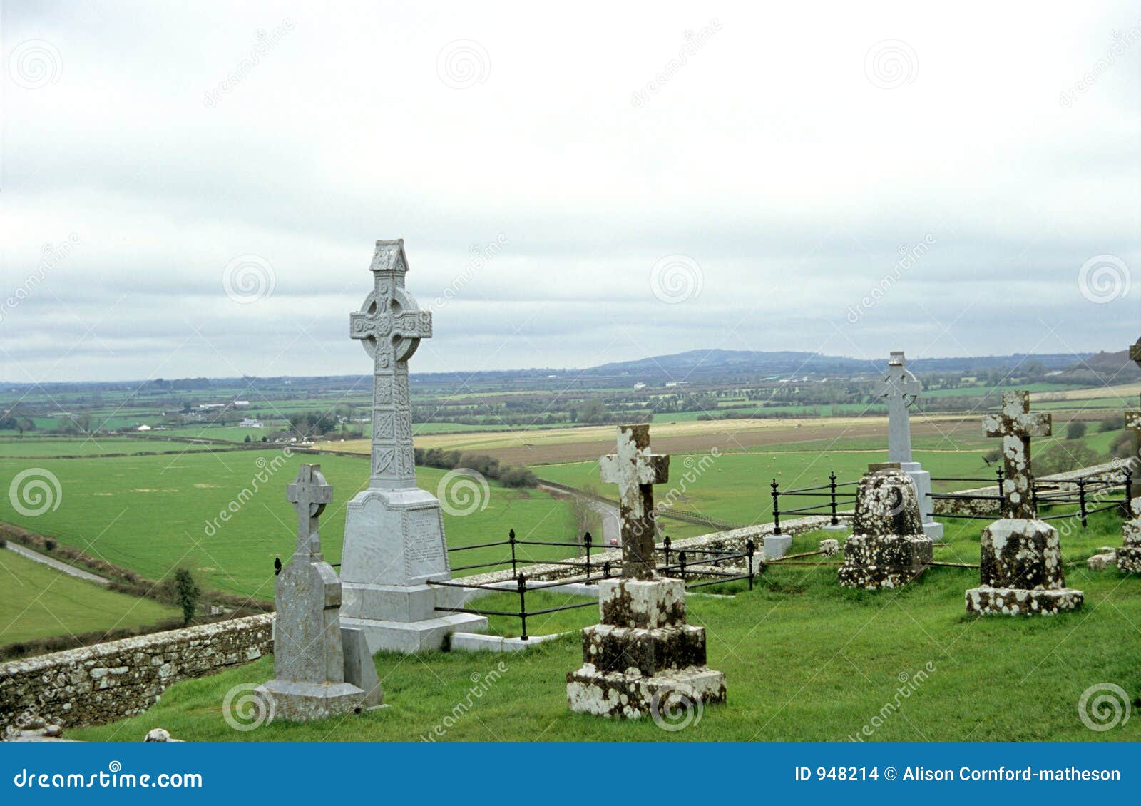 Country Cemetery stock photo. Image of celtic, church, gravestone - 948214