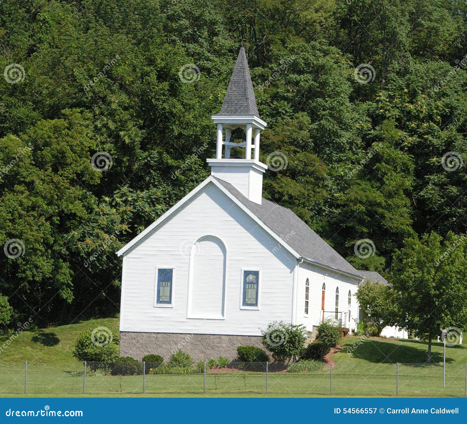 Country church stock image. Image of stained, steeple - 54566557