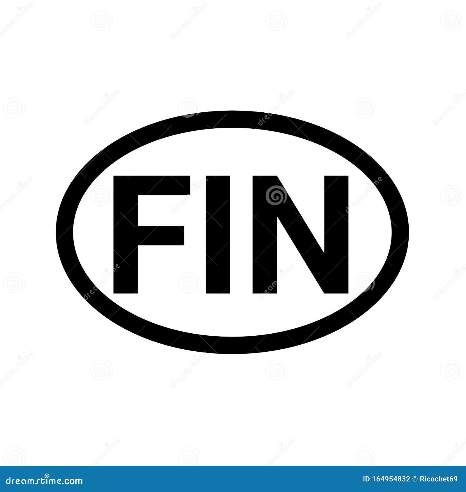 Country Code Vehicle Registration Finland Stock Illustration ...