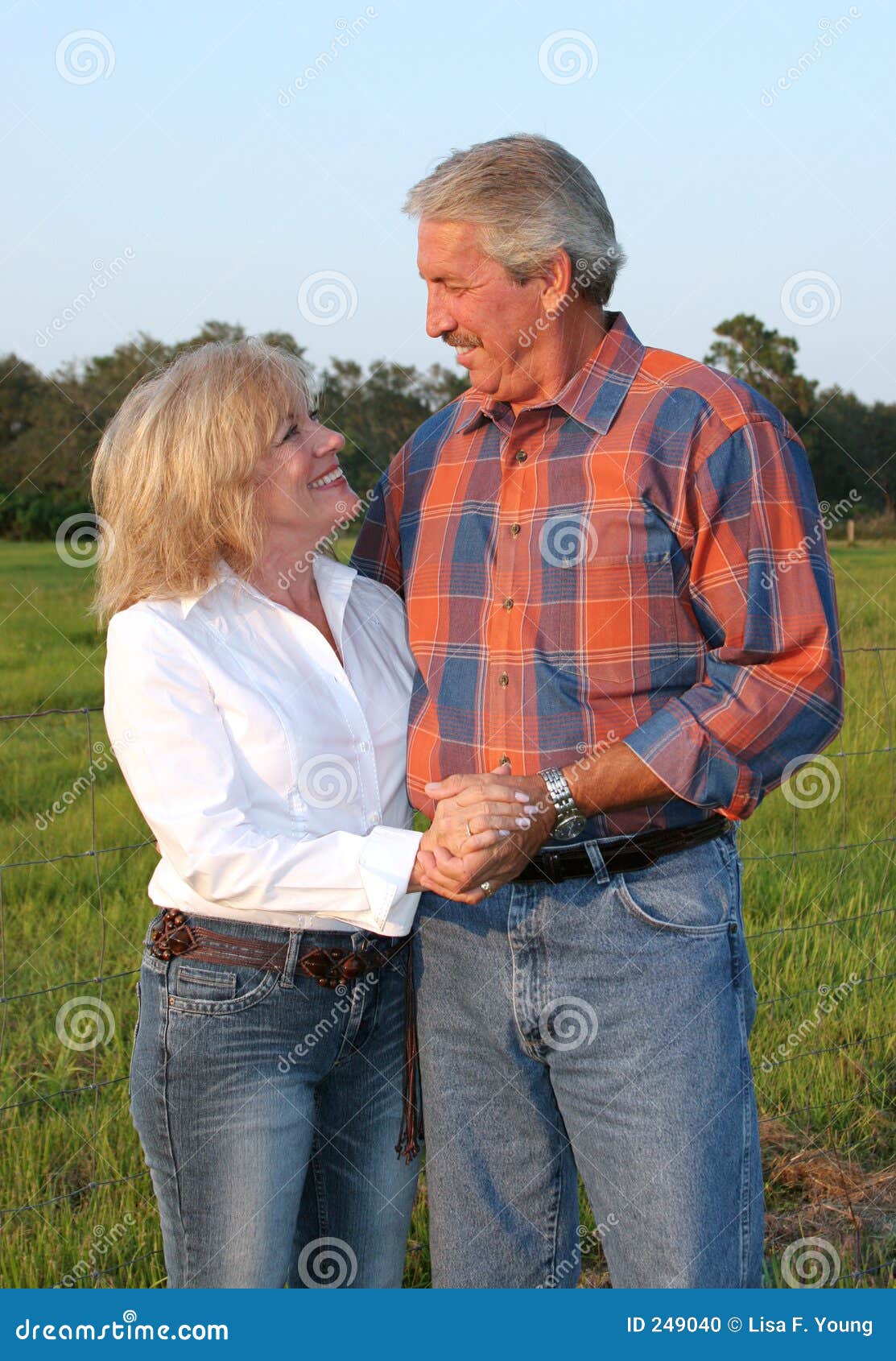 Country Couple Romantic stock photo. Image of grass, farm - 249040