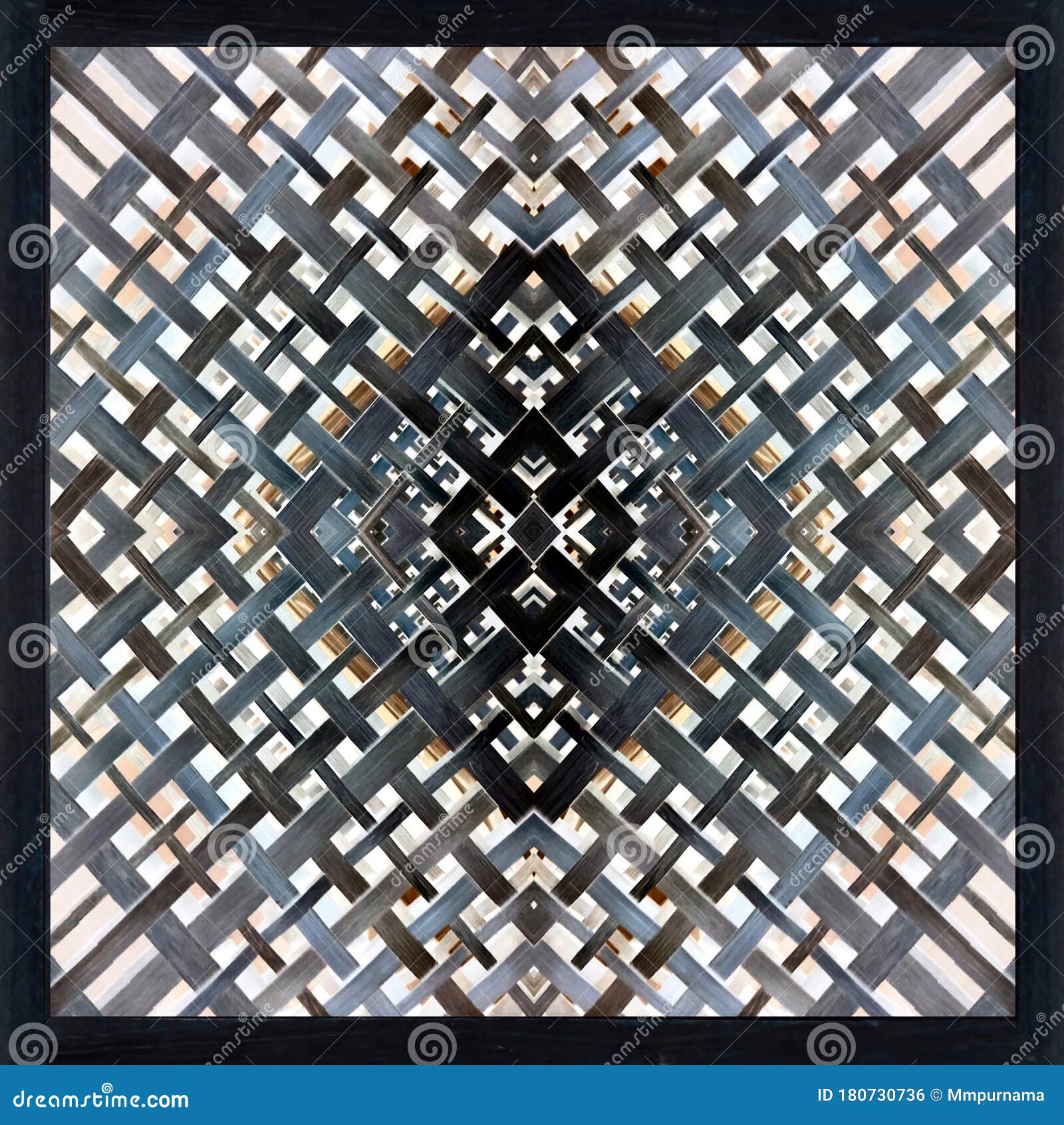 Country Decorative Ceiling Panel, Abstract Centered Pattern Panel Stock ...