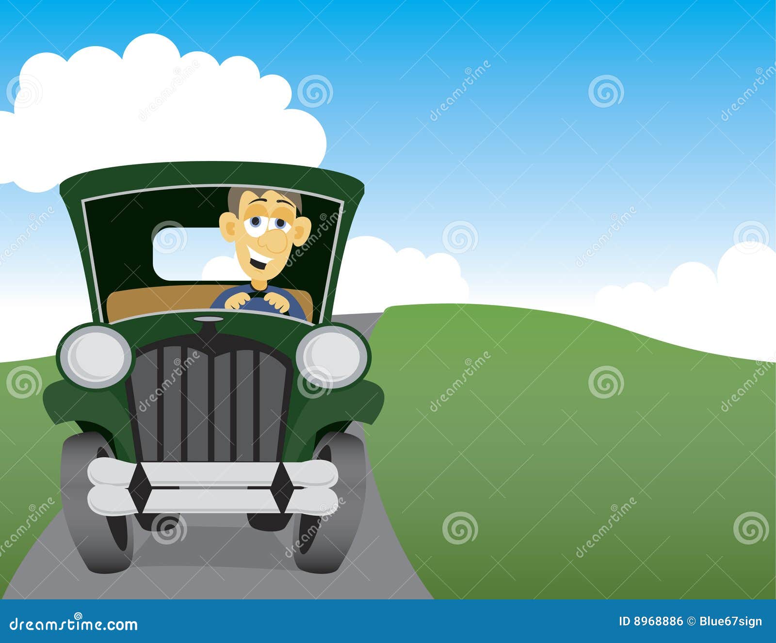 Country Drive stock vector. Illustration of drive, grass - 8968886