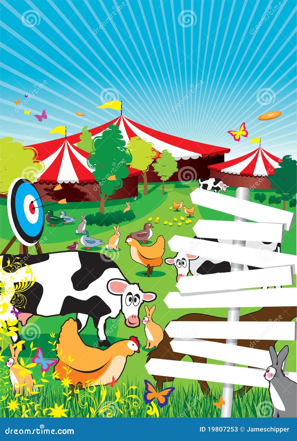 A country fair background stock vector. Illustration of chicken - 19807253