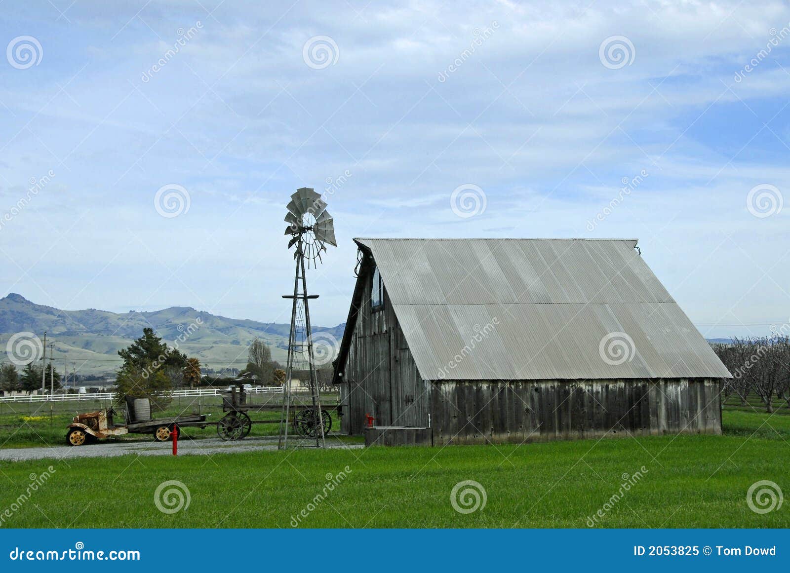 Country Farm stock image. Image of pitch, blue, windmill - 2053825