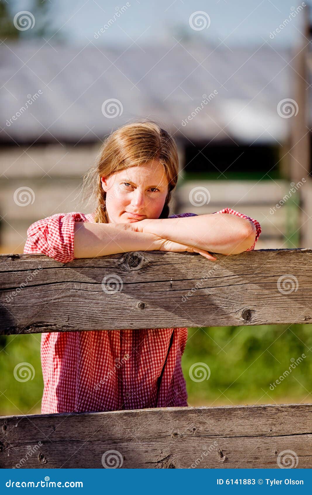Country Farm Girl stock image. Image of smile, outside - 6141883