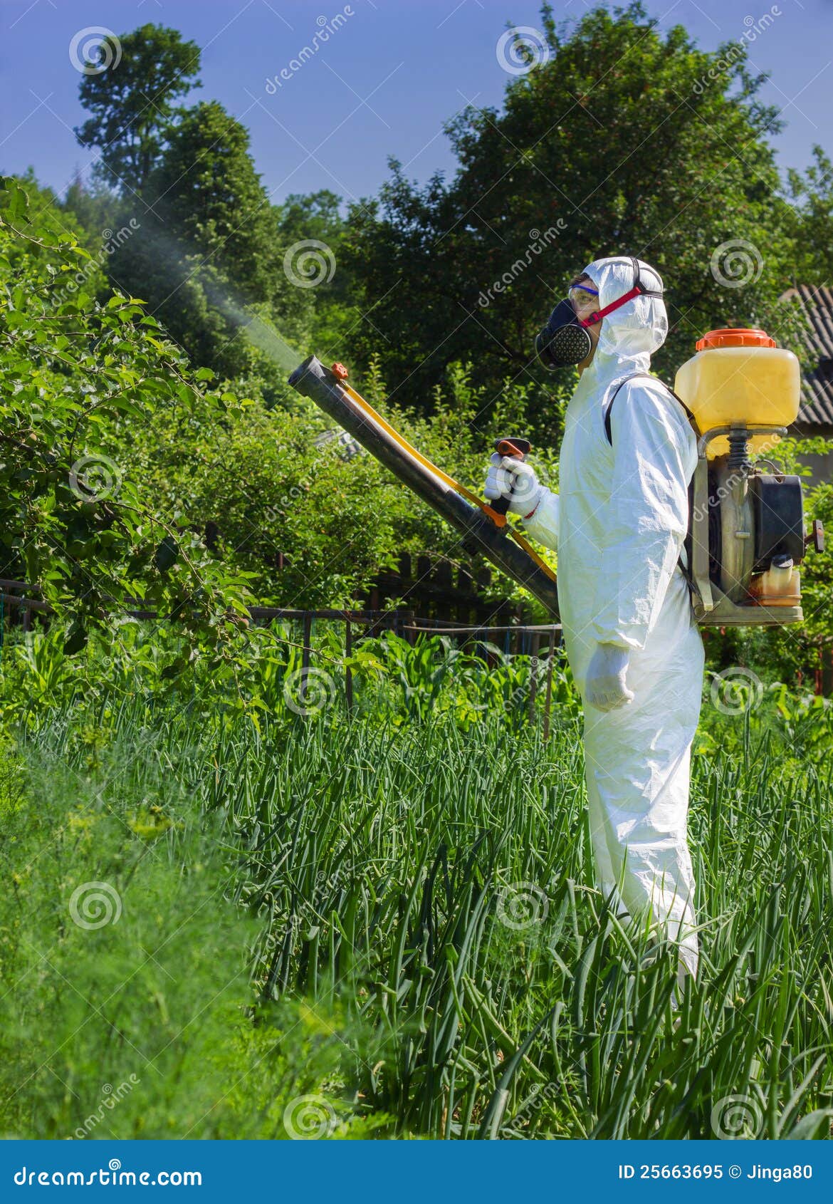 Country Farmer Spraying Insecticide Stock Image - Image of harmful ...