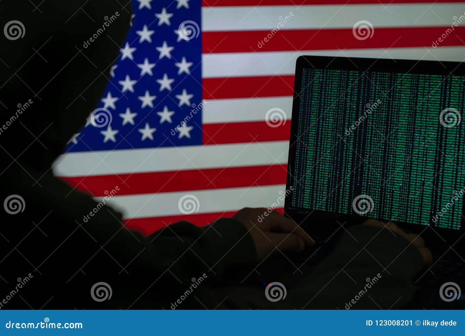 Country Flags and Cyber Attack Concept Stock Image - Image of coding ...