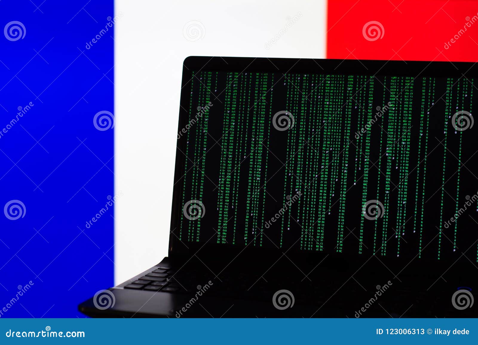 Country Flags and Cyber Attack Consept Stock Image - Image of flags ...