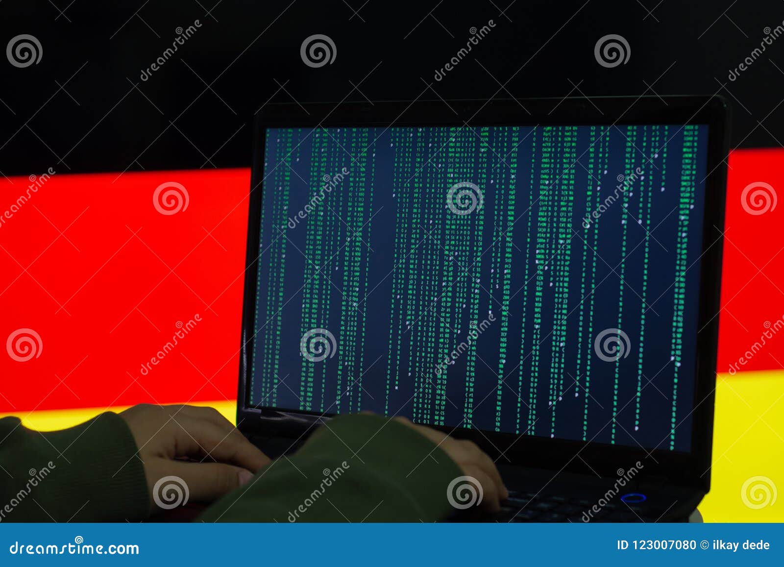 Country Flags and Cyber Attack Consept Stock Photo - Image of data ...