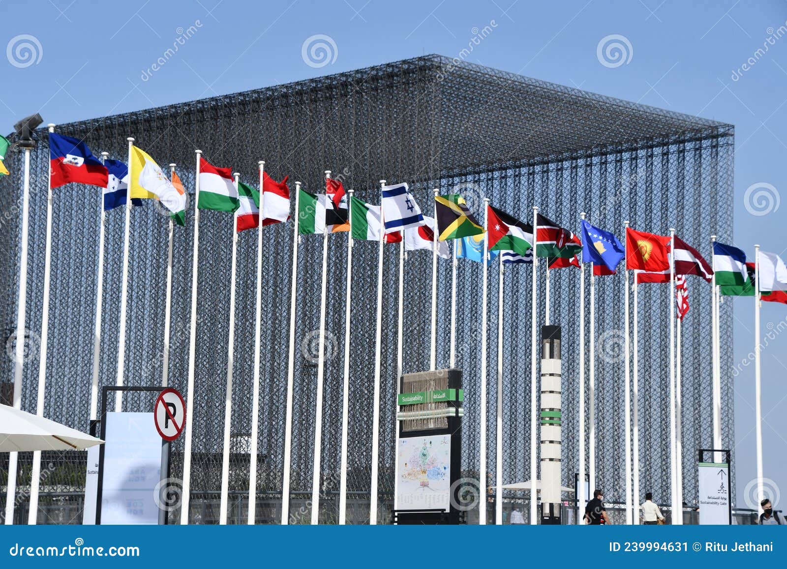 Country Flags at Expo 2020 in Dubai, UAE Editorial Photo - Image of ...