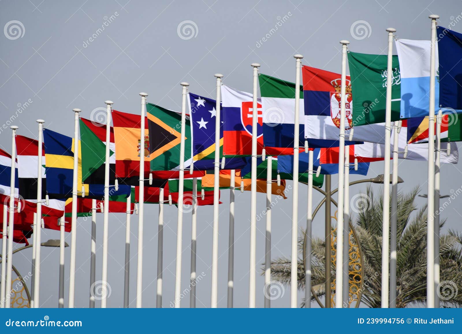 Country Flags at Expo 2020 in Dubai, UAE Stock Photo - Image of campus ...