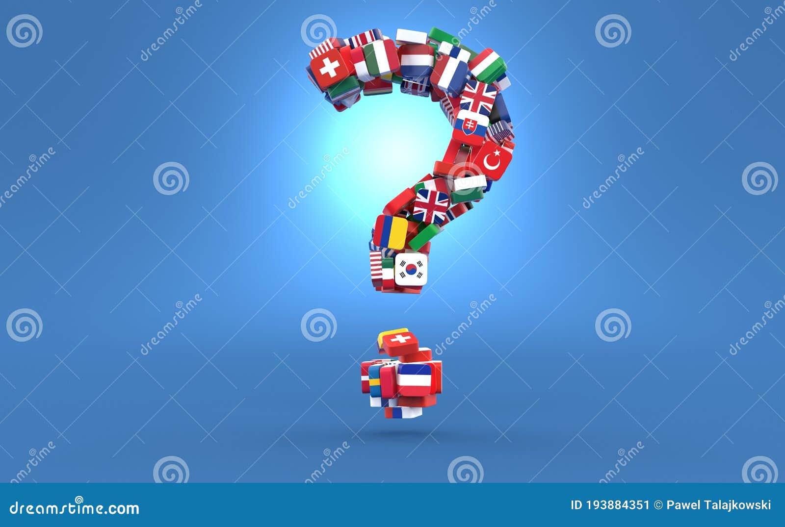 Country Flags in Question Mark Shape Stock Illustration - Illustration ...